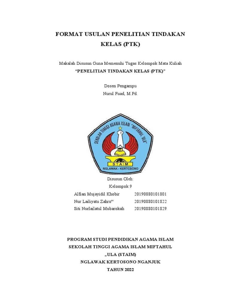 KLP 9 - Format Usulan PTK | PDF