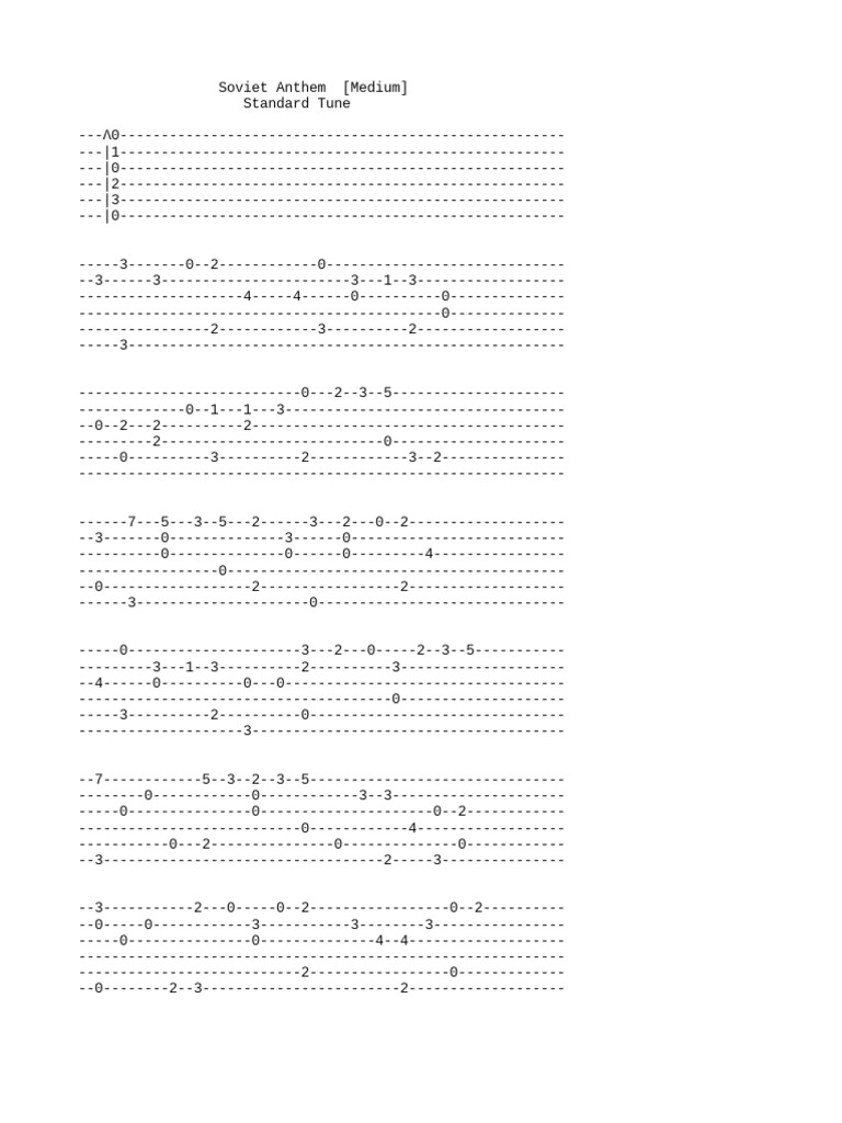 Soviet Anthem (TABS) | PDF
