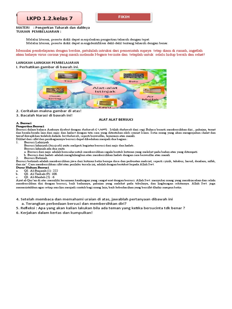 LKPD Fikih 1.1 KLS 7 | PDF