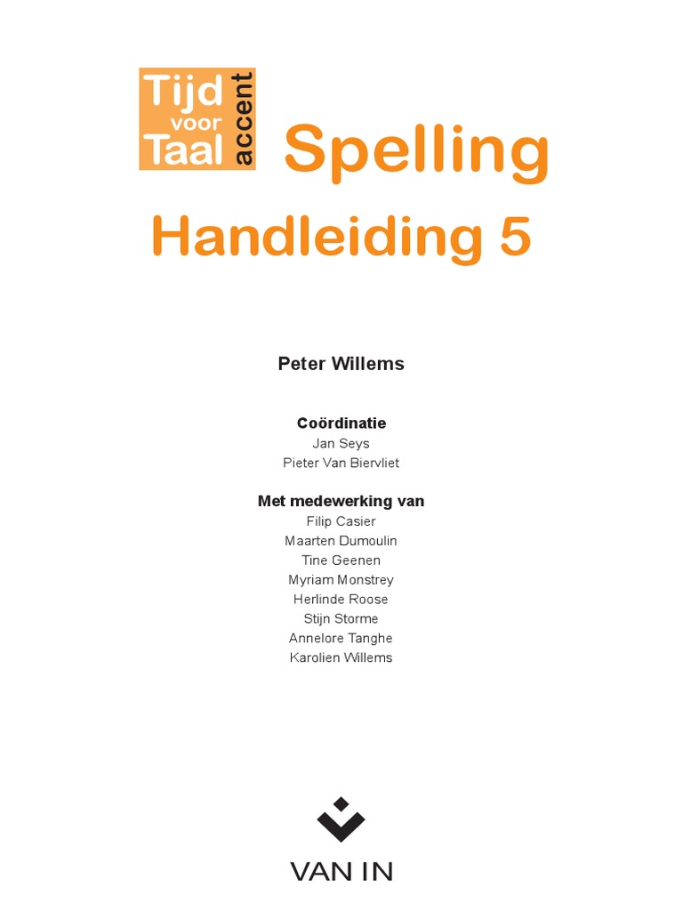 Handleiding Tijd Voor Taal Accent Spelling 5 - Inleiding | PDF
