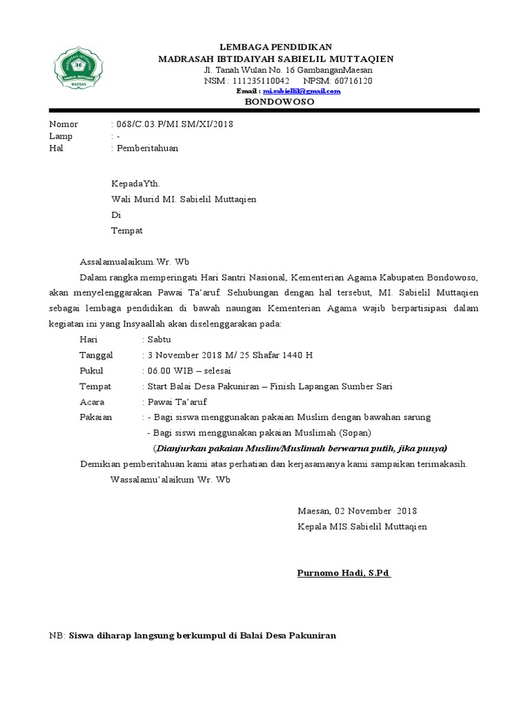 Pemberitahuan Pawai | PDF