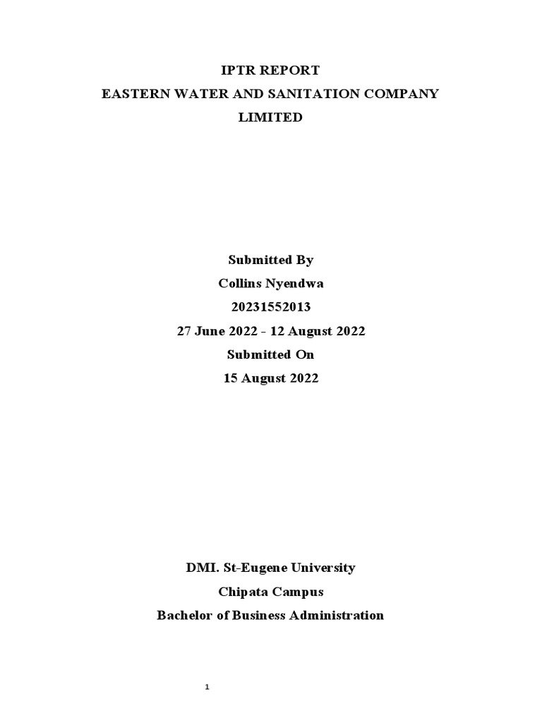 IPTR REPORT Collins | PDF | Experience | Microsoft Excel