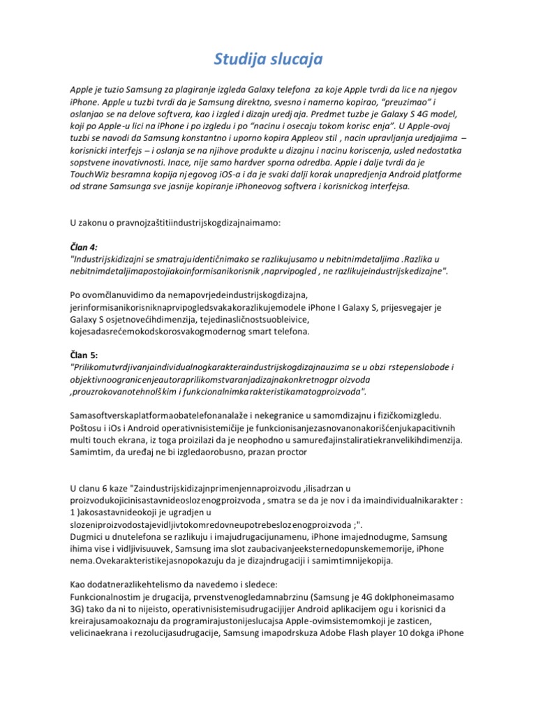 Studija Slucaja | PDF