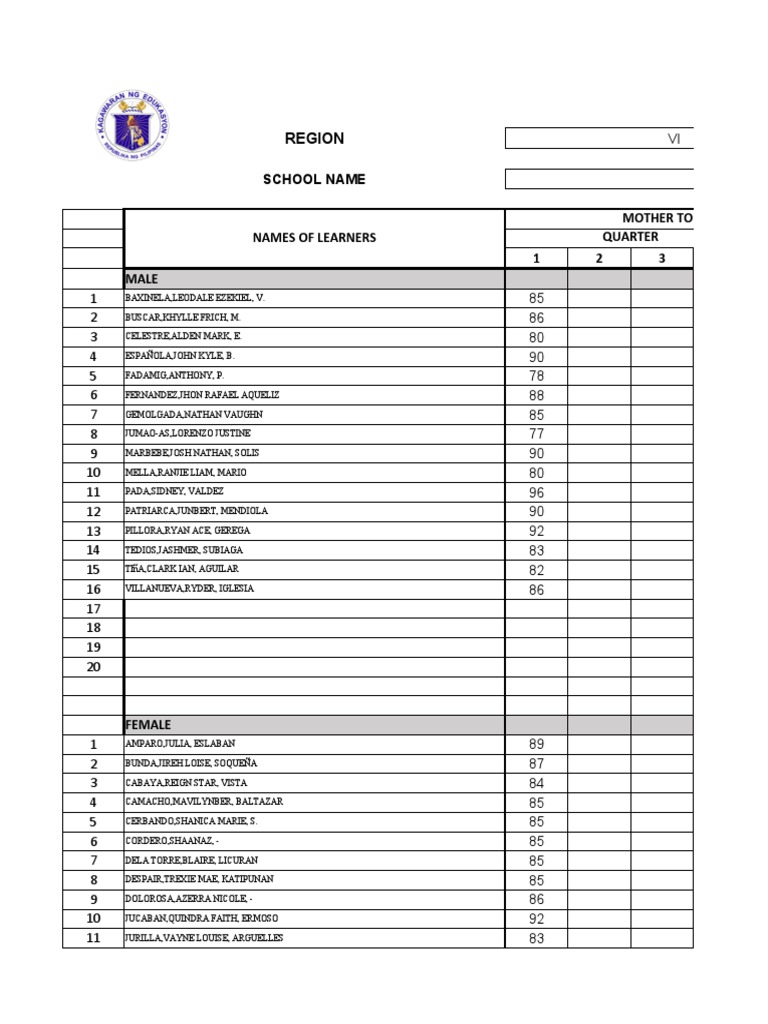 Grade 1 Consolidated Grades 1 Updated1 1 | PDF
