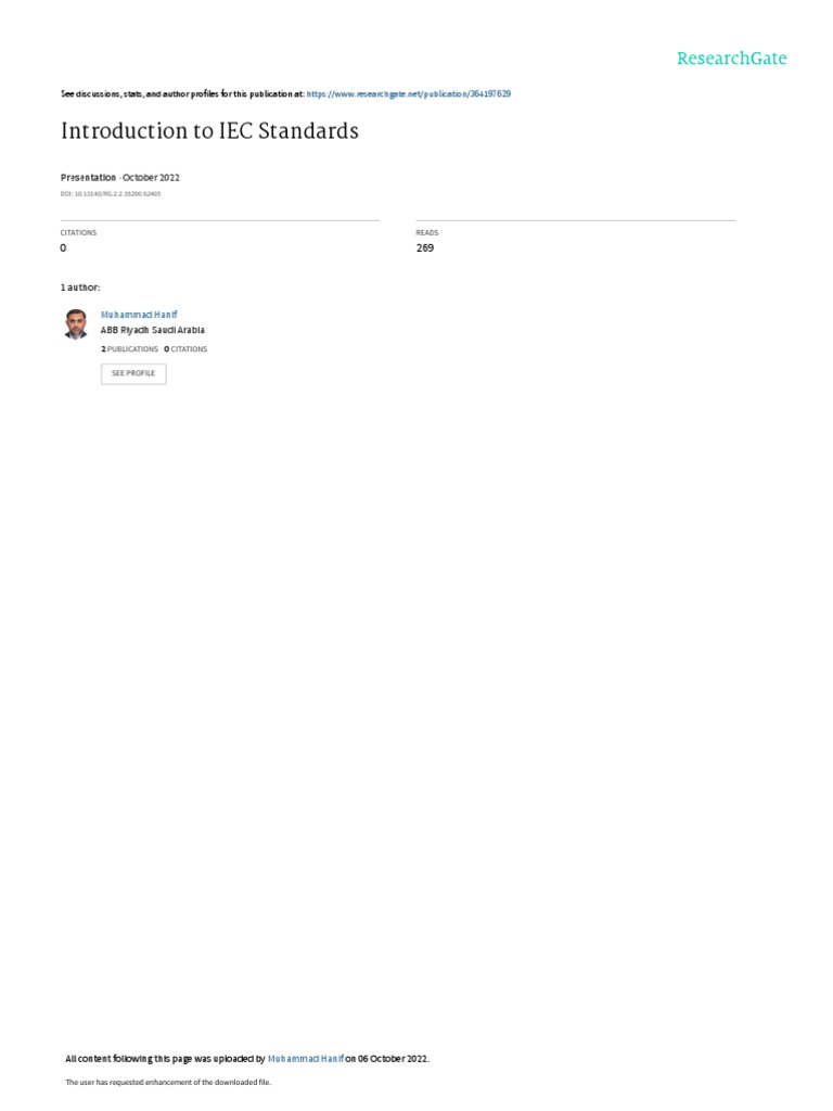 An Introduction to the International Electrotechnical Commission (IEC ...