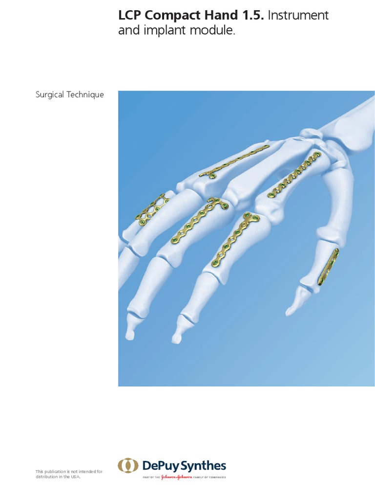 LCP Hand 1.5 Synthes | PDF | Magnetic Resonance Imaging | Drill