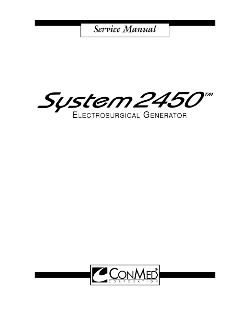 Conmed System 2450 Manual de Servicio - TOAZ - Info | PDF
