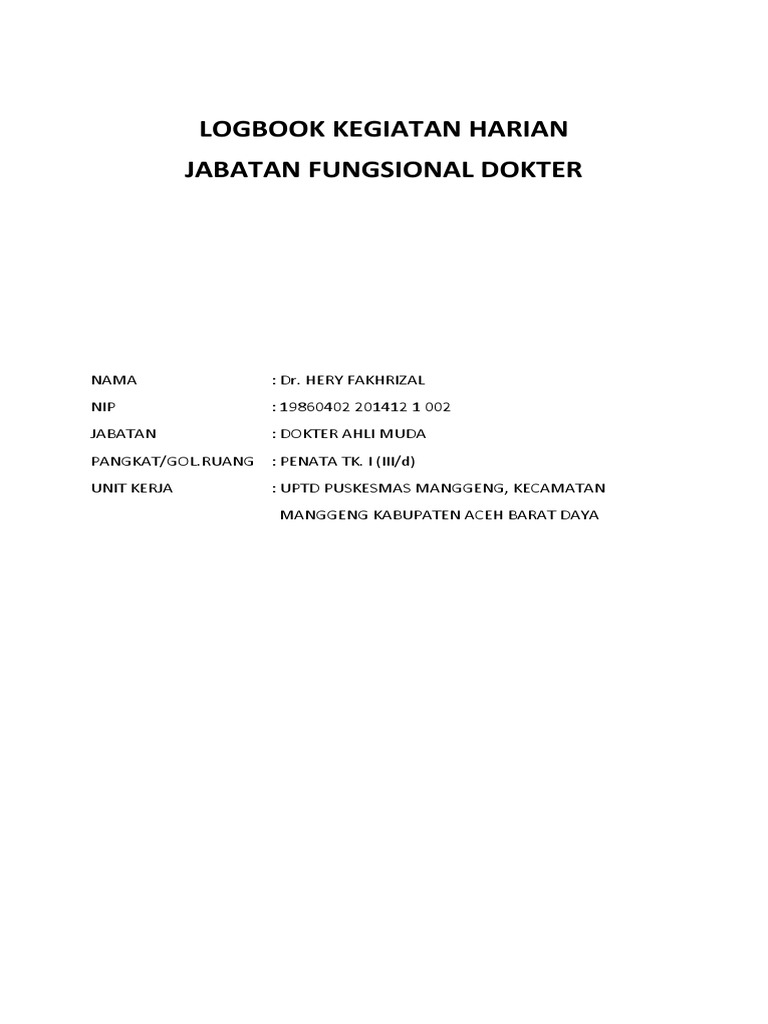Logbook Kegiatan Harian | PDF
