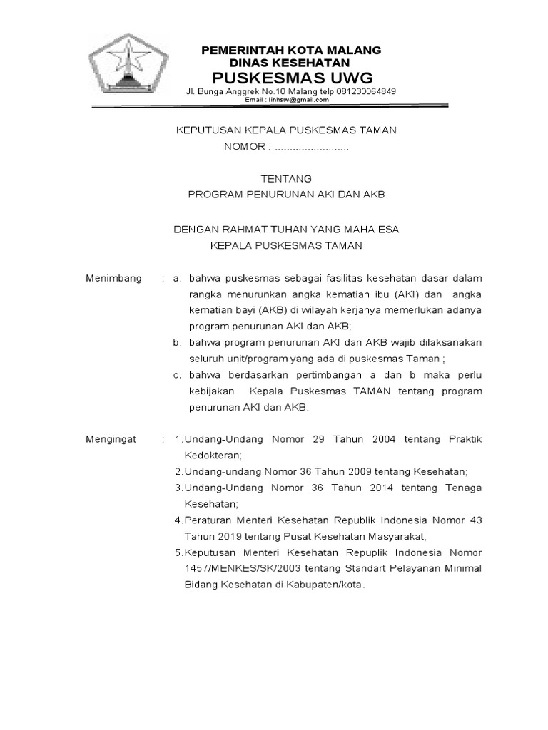 SK Program Penurunan Aki Akb | PDF