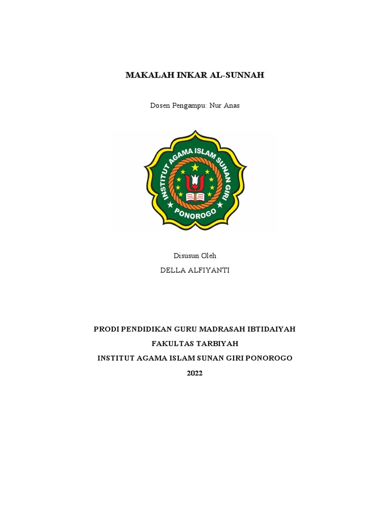 Makalah Ingkar Al-Sunnah di Indonesia | PDF