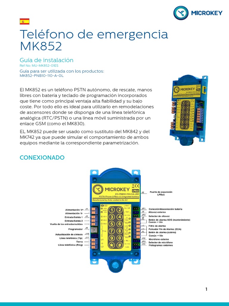 Manual de programación MK852 | PDF | Altoparlante | Micrófono