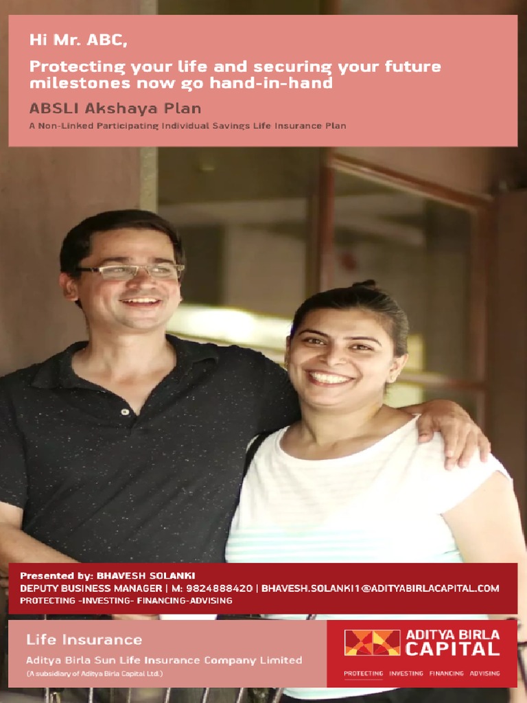 ABC - ABSLI Akshaya Plan - Presentation | PDF