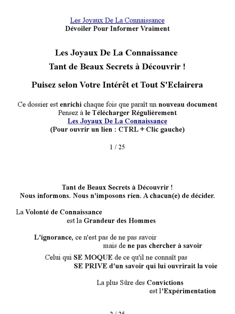 Les Joyaux de La Connaissance | PDF