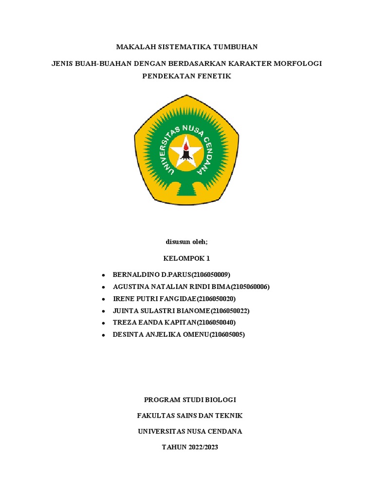 Mkakah Sistematika jln2 Kel 1 | PDF