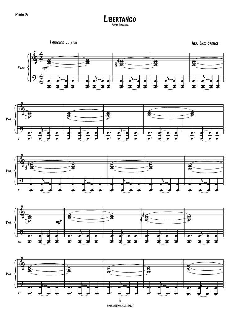 Libertango - 3 Pianos - Piano 3 | PDF