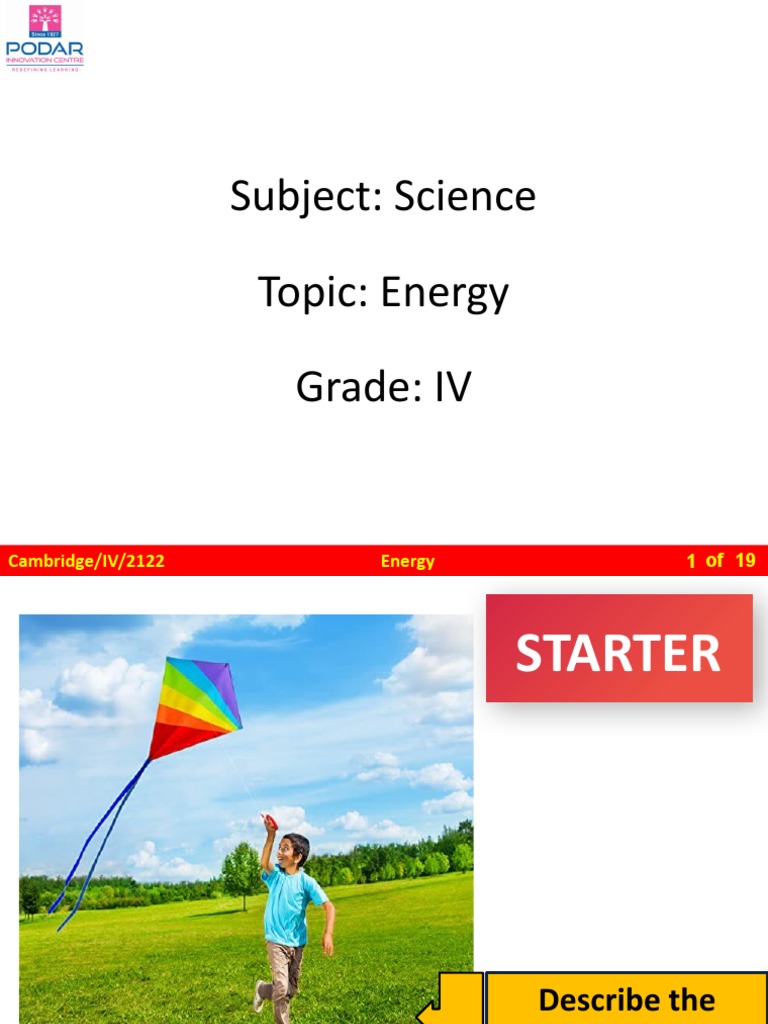 1 - Cambridge - IV - Sci - Energy | PDF