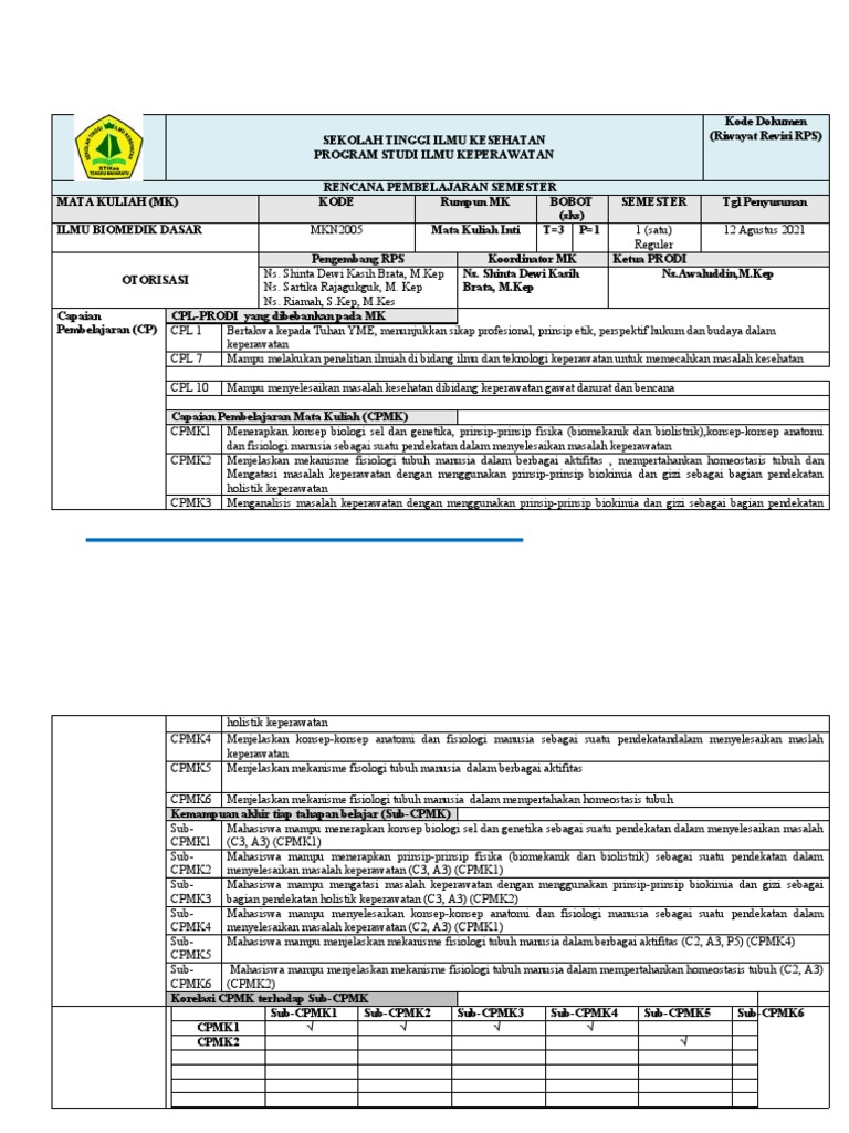 RPS Biomedik Dasar | PDF