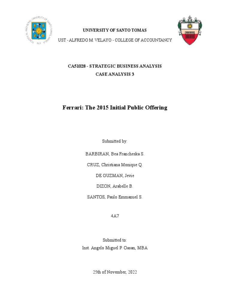 Ferrari IPO Valuation Using DCF Method | PDF | Discounted Cash Flow ...