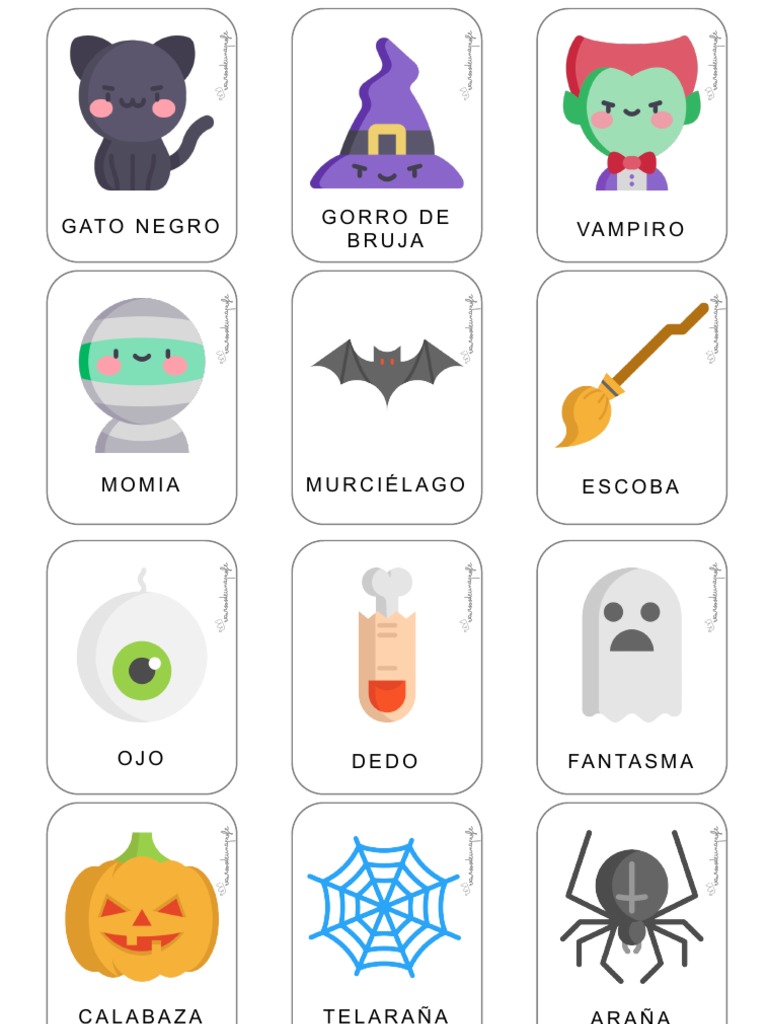 Flashcards Halloween | PDF