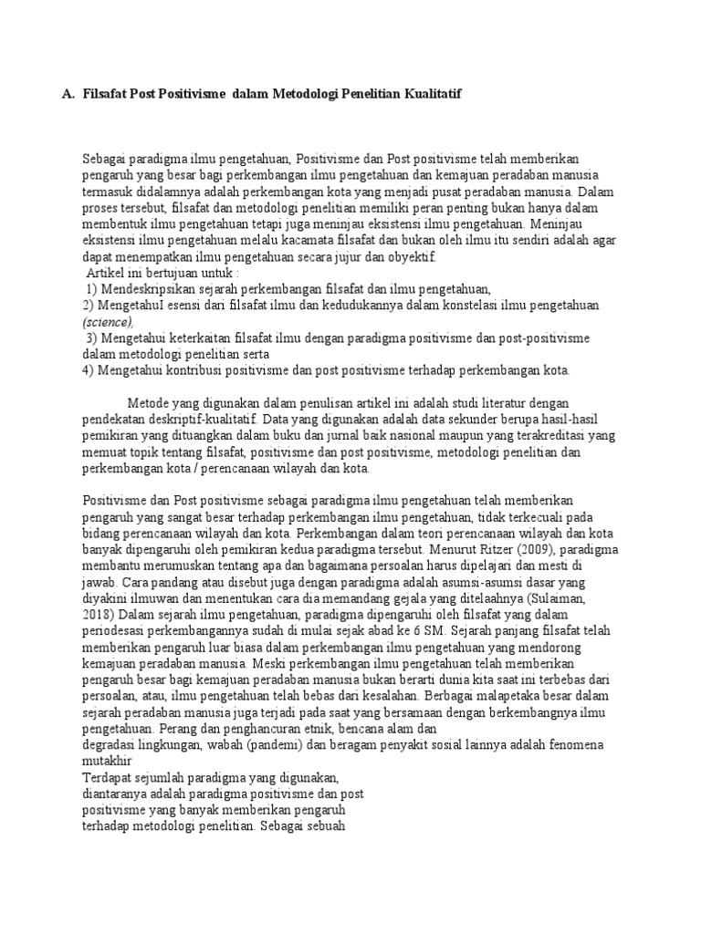 Metodologi Penelitian UTS | PDF