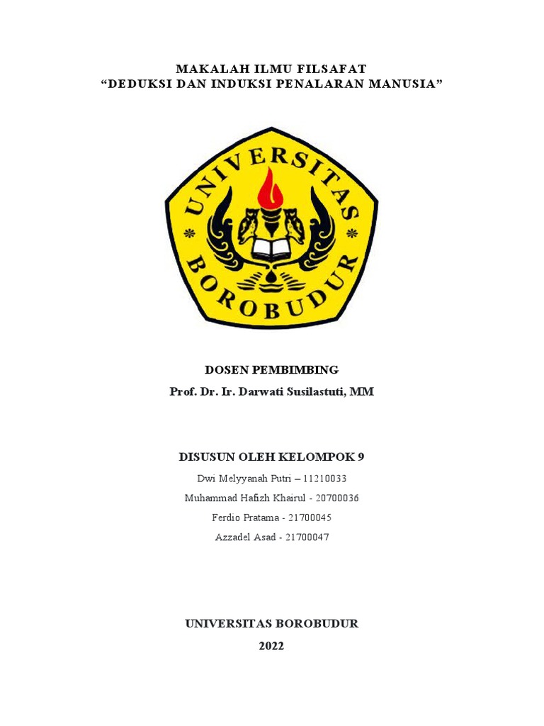 Deduksi dan Induksi Penalaran | PDF | Karier & Perkembangan