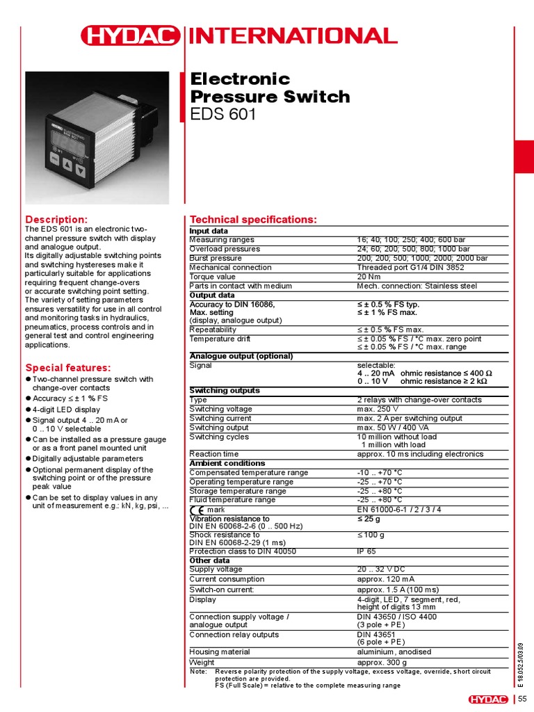 EDS601 | PDF | Relay | Switch