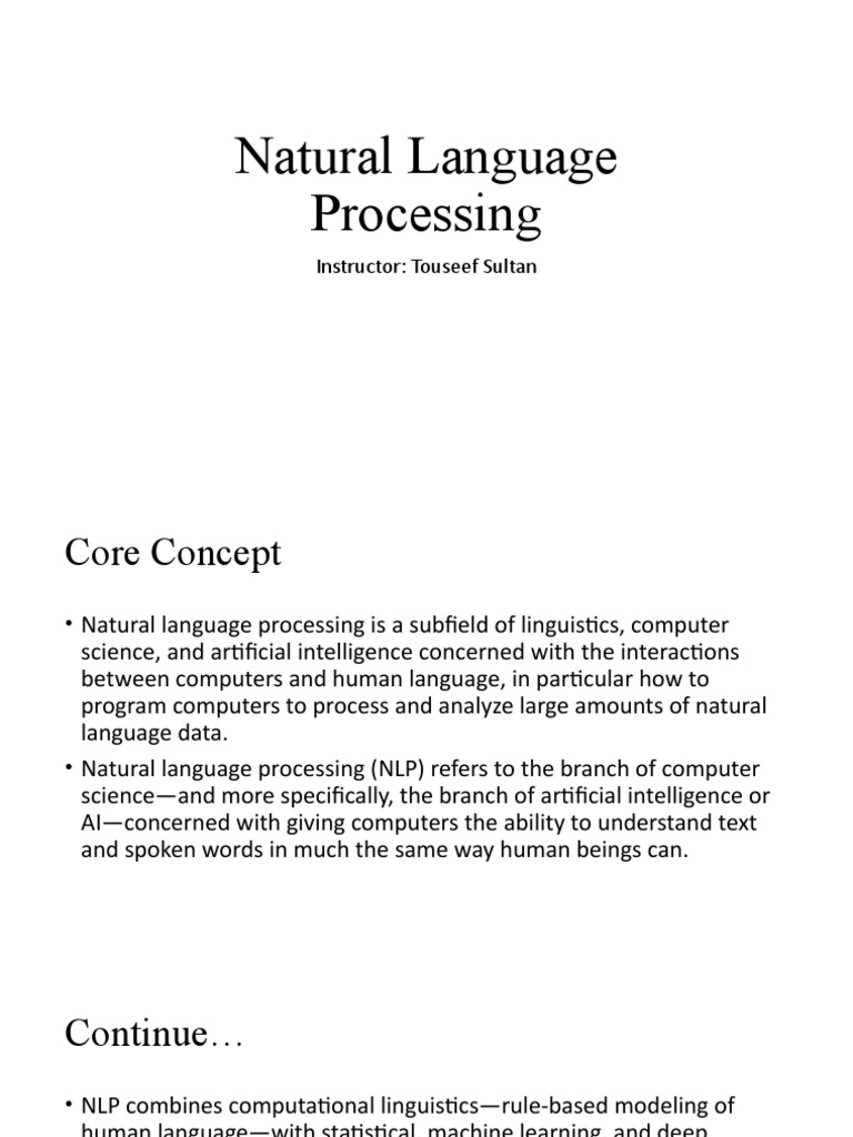 Natural Language Processing Lec 1 | PDF | Parsing | Syntax