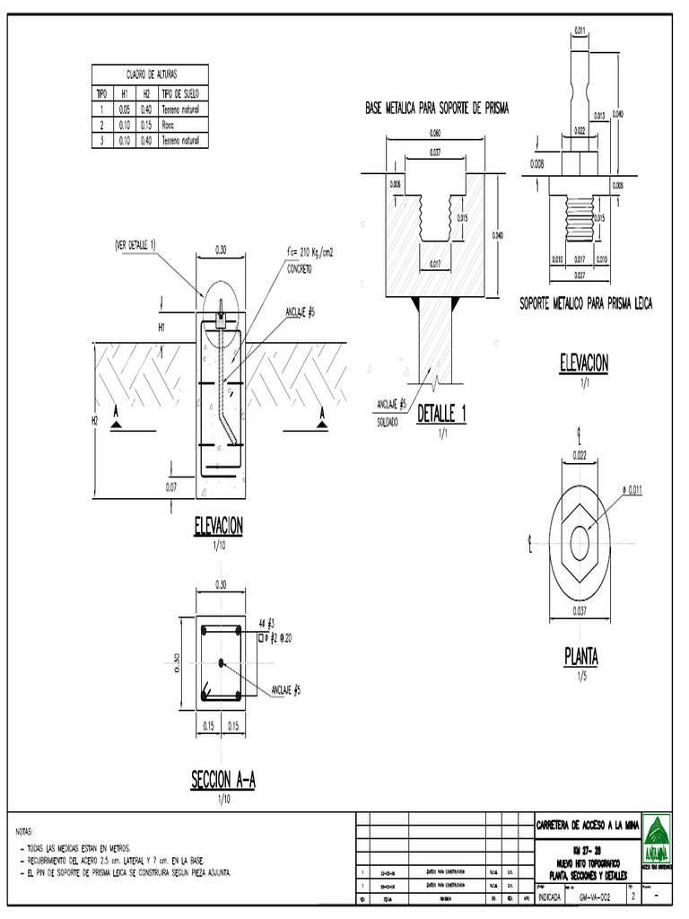 Construcción de Hitos Topograficos | PDF