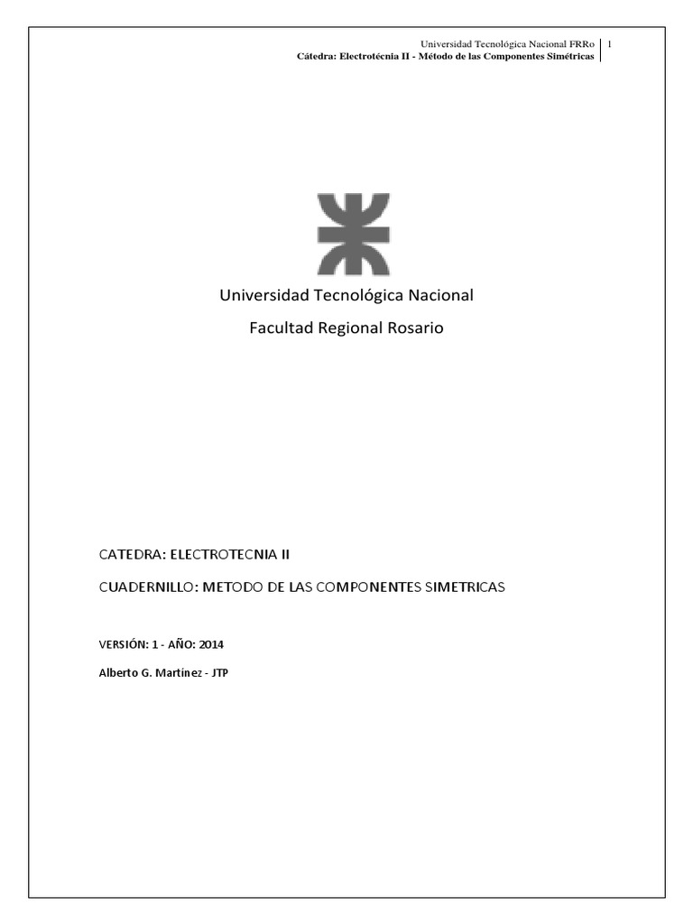Metodo de Las Componentes Simetricas - Teoria | PDF | Transformador ...