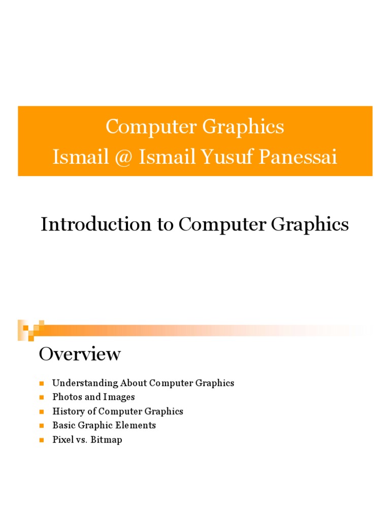 Introduction To Computer Graphic | PDF | Computer Graphics | Rendering (Computer Graphics)