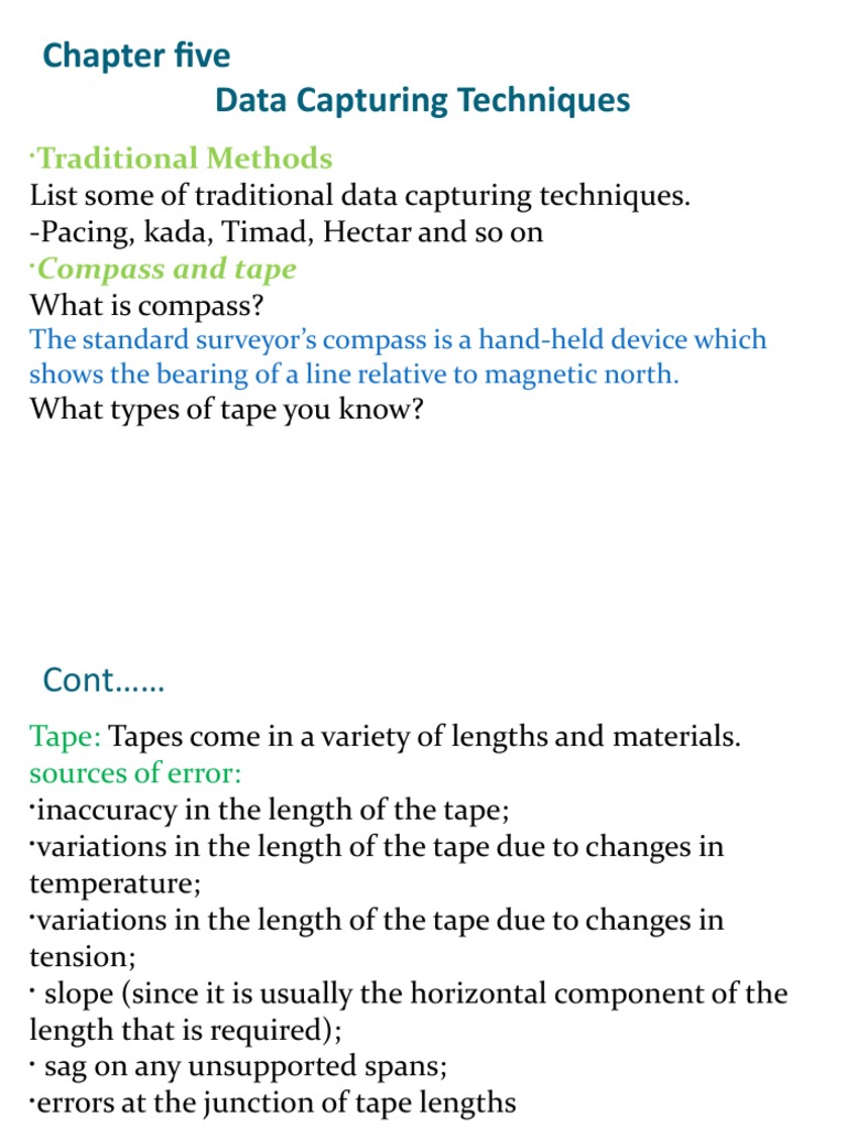 Data Capturing Techniques for Cadastral Surveys | PDF | Cartography | Geography