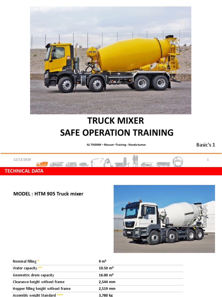 Truck Mixer Operator Training Basic's 1 | PDF | Truck | Concrete