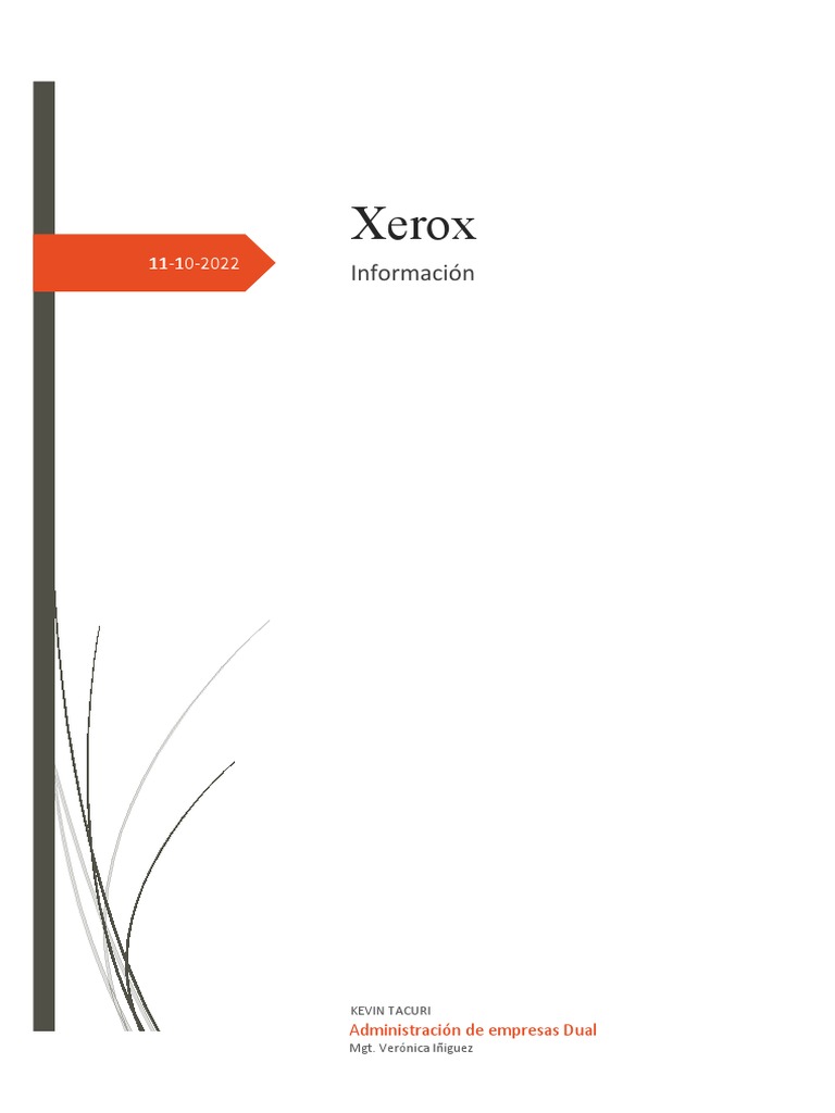 Reseña Histórica de Xerox | PDF | Business | Economias