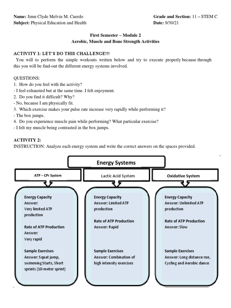 Pe and Health - Module 2 | PDF | Skeletal Muscle | Aerobic Exercise