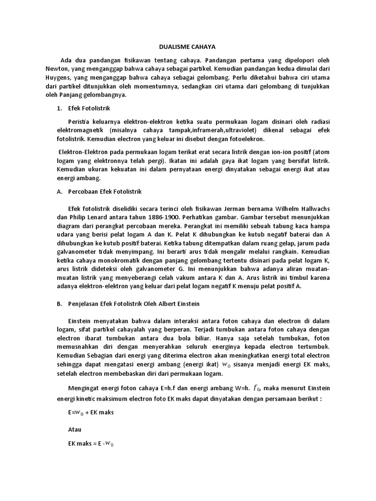 Dualisme Cahaya | PDF