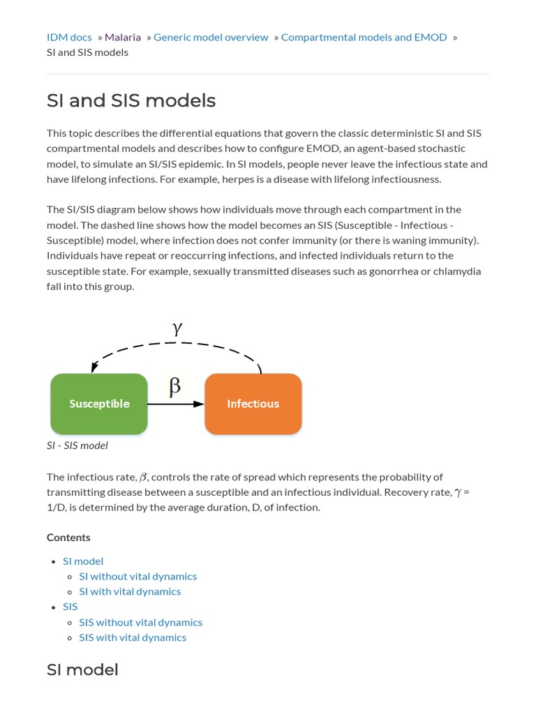 SI-SIS Models Explained | PDF | Science | Applied Mathematics