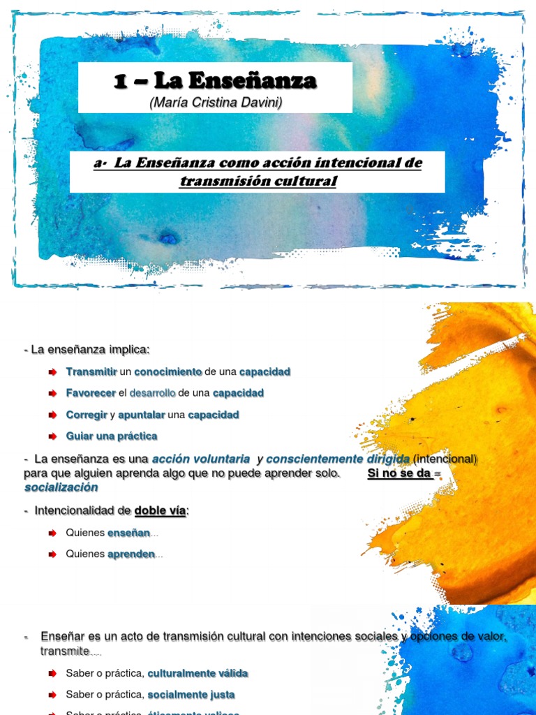 La Enseñanza - DAVINI | PDF | Método de enseñanza | Aprendizaje