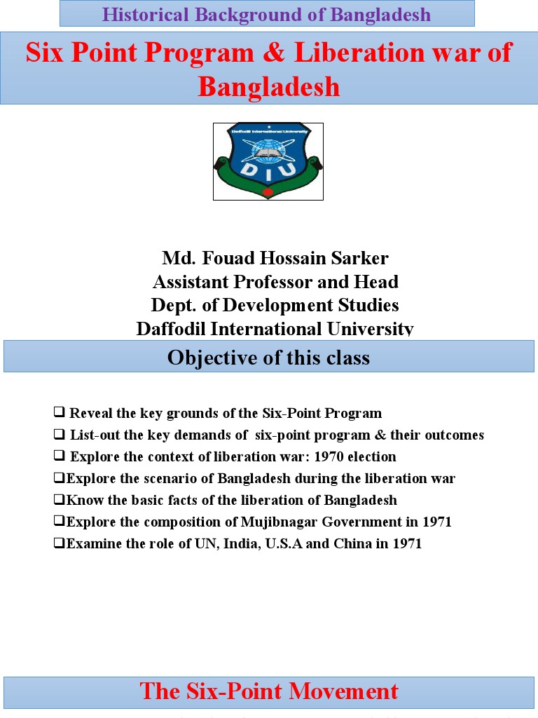 Lecture 15-16 Six-Point Movement Liberation War | PDF | Bangladesh ...