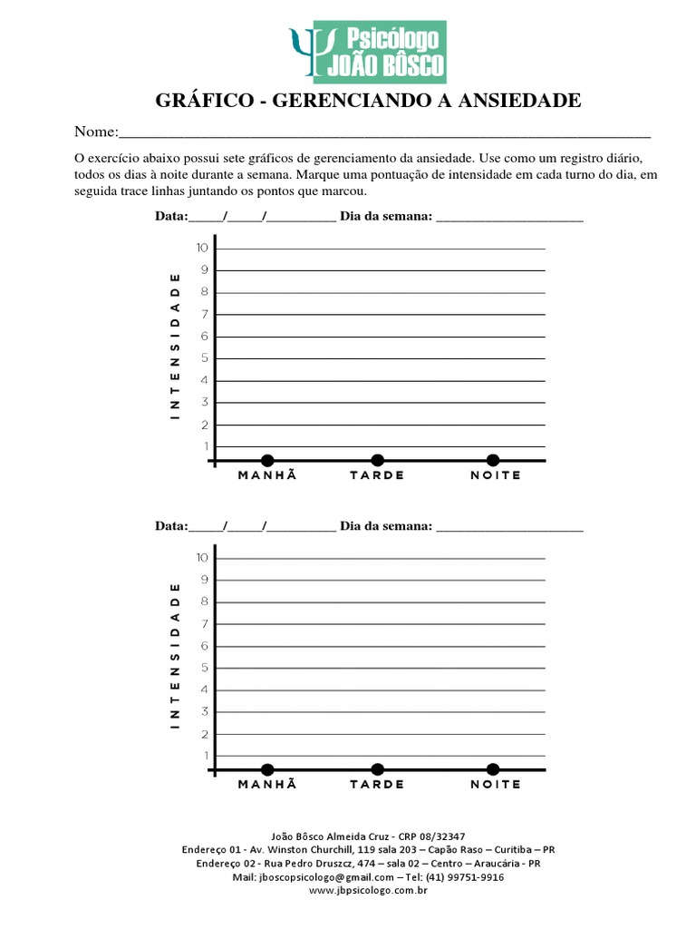 Gráfico - Gerenciando A Ansiedade | PDF Gráfico - Gerenciando A Ansiedade | PDF