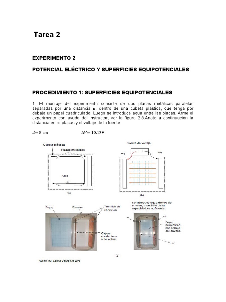 Tarea 2 Lab Fisica para Informatica | PDF | Campo eléctrico | voltaje