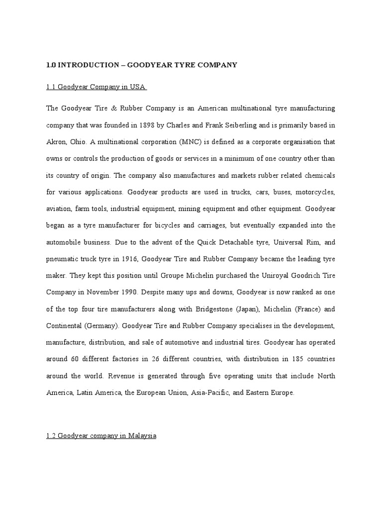 Ibm Individual Assignment Pdf Tire Goodyear Tire And Rubber Company