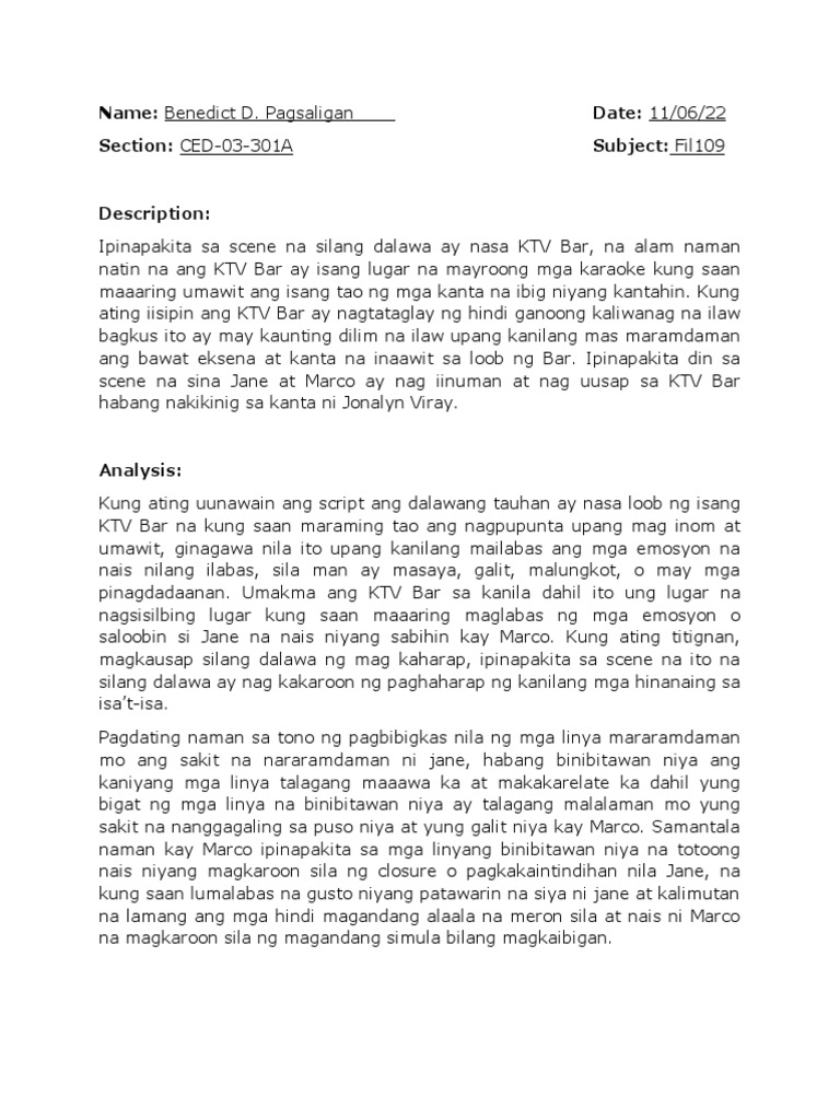 Script Analysis | PDF