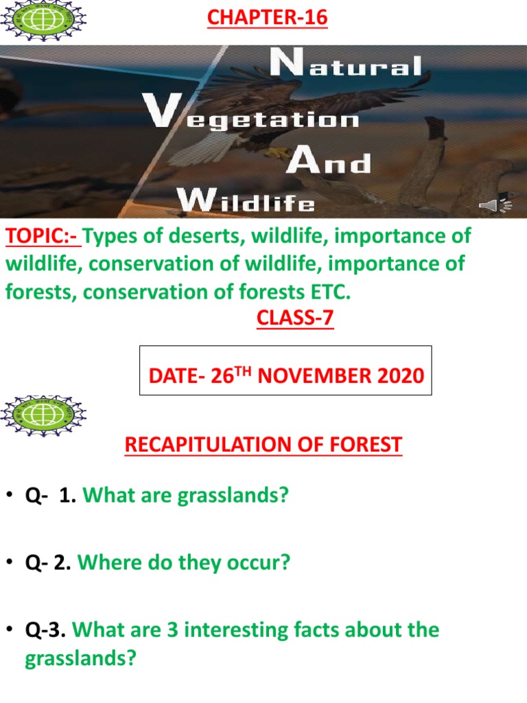 PDF Class-7 PPT Fifth On Natural Vegetation and Wildlife | PDF ...