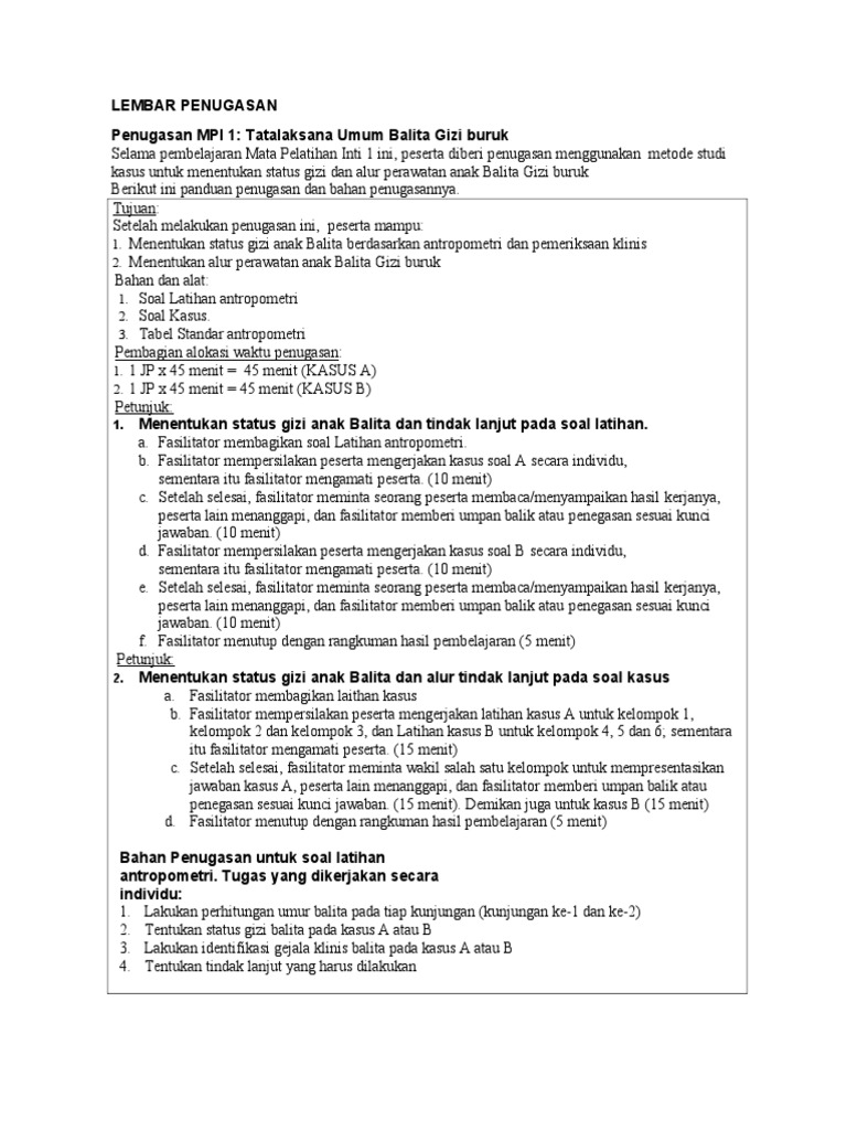 Lembar Penugasan | PDF