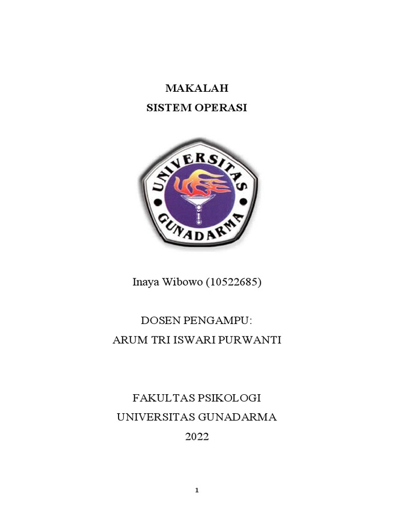 Makalah Sistem Operasi | PDF