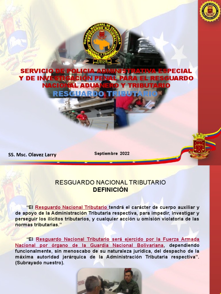 Presentacion Del Resguardo Tributario Actualizarla 2022 | PDF | Policía | Venezuela