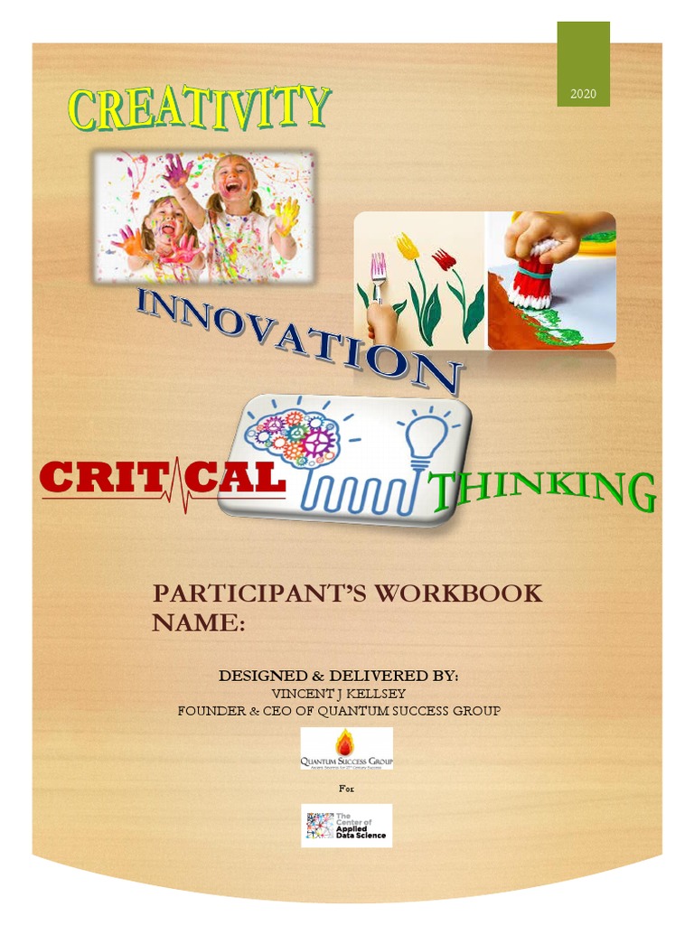 Creativity Innovation Critical Thinking Workbook | PDF | Thought ...