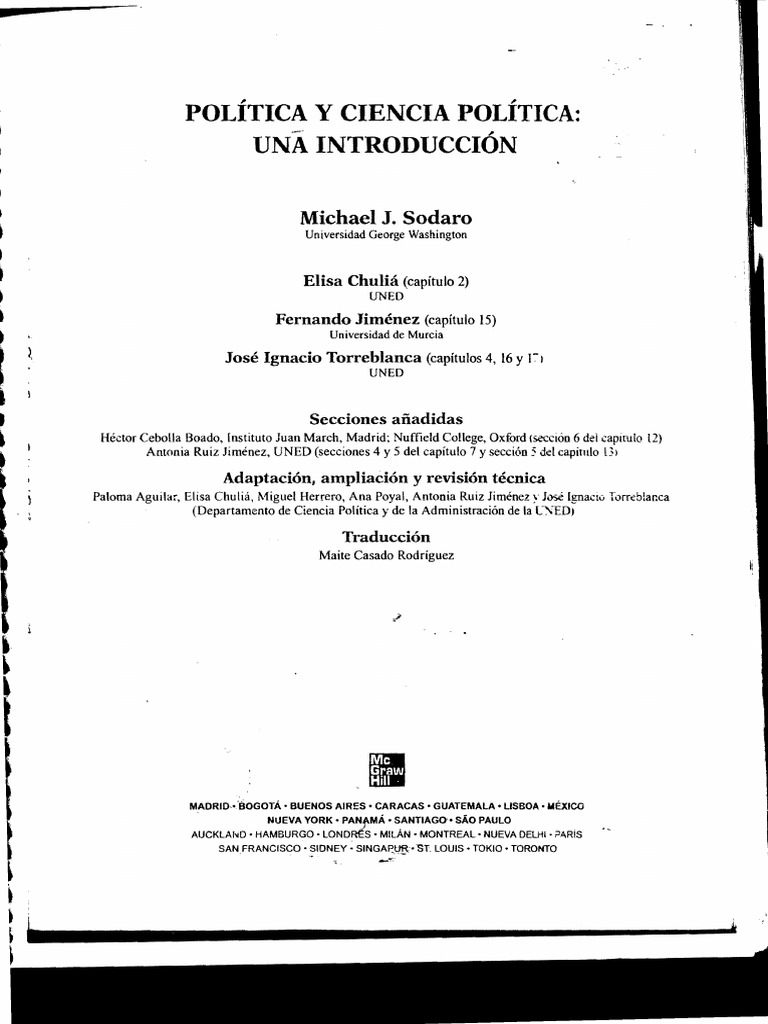 Sodaro, La Ciencia Política Empírica | PDF | Teoría | Democracia