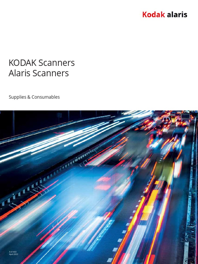 1 Kodak Alaris Scanners Supplies Consumablespdf | PDF | Image Scanner | Printer (Computing)