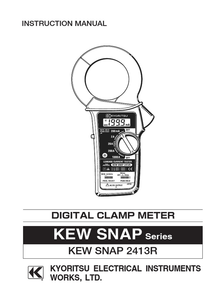 Kew Snap: Instruction Manual | Download Free PDF | Alternating Current ...